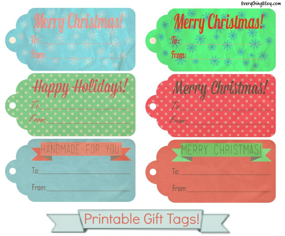 Tinker Tinker Craft 20 Christmas Gift Tags Free Printables 