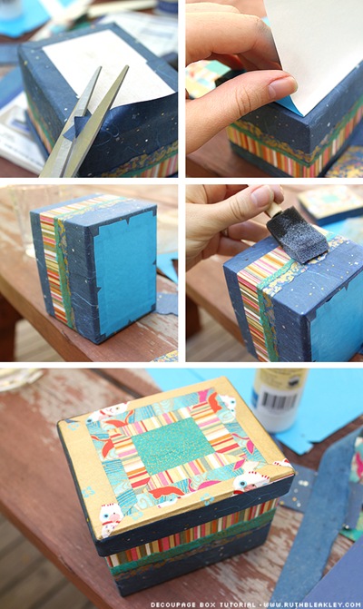 Striped Paper Box Tutorial {Paper Scrap Buster} - Guest Post by Ruth ...