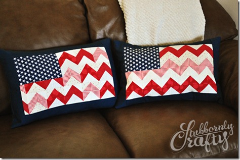 Chevron Flag Pillow Cover Tutorial {DIY Decor} by Stubbornly Crafty ...