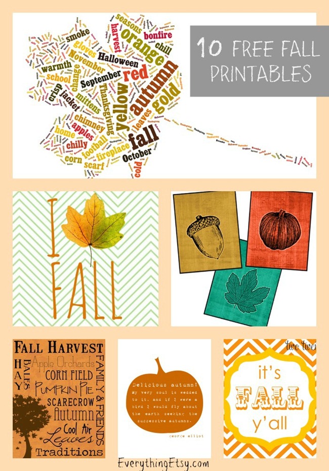 10 Fall Printables to Welcome in the Season - EverythingEtsy.com