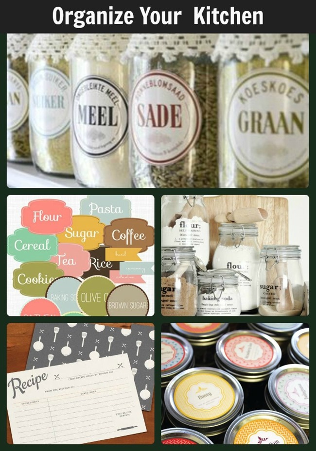 Organize Your Kitchen with 12 Free Printables {DIY Organization ...