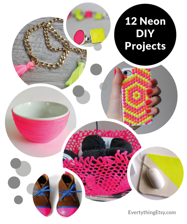 12 Neon DIY Projects {Handmade Gifts that Rock!} - EverythingEtsy.com