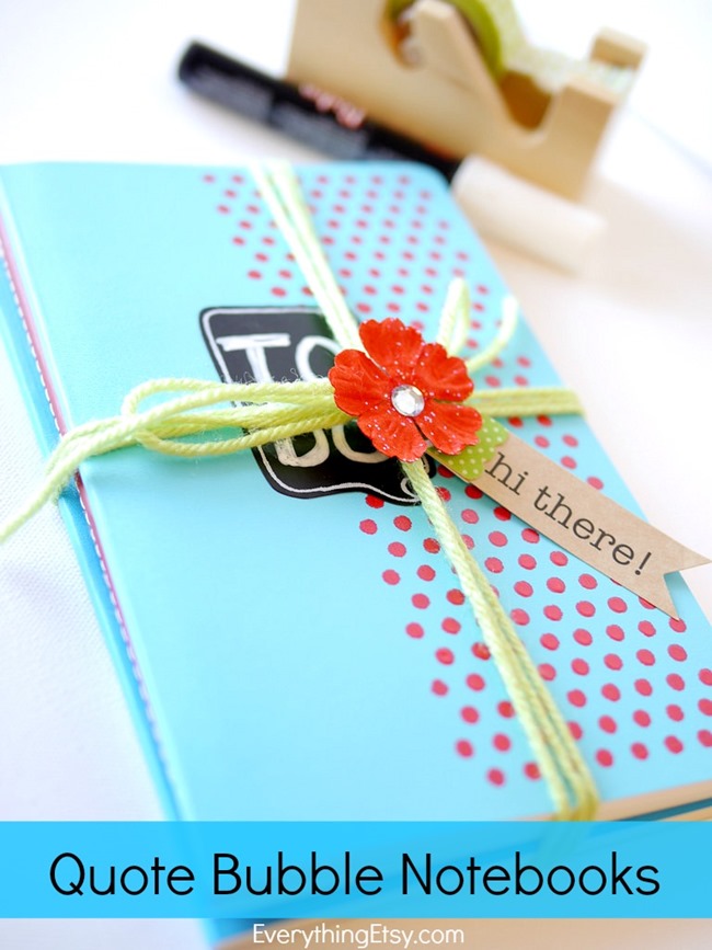 Quote Bubble Notebooks–Easy DIY Gift! - EverythingEtsy.com