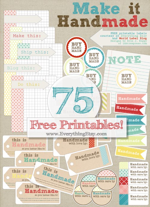 Free Printable Knit Gift Labels - EverythingEtsy.com