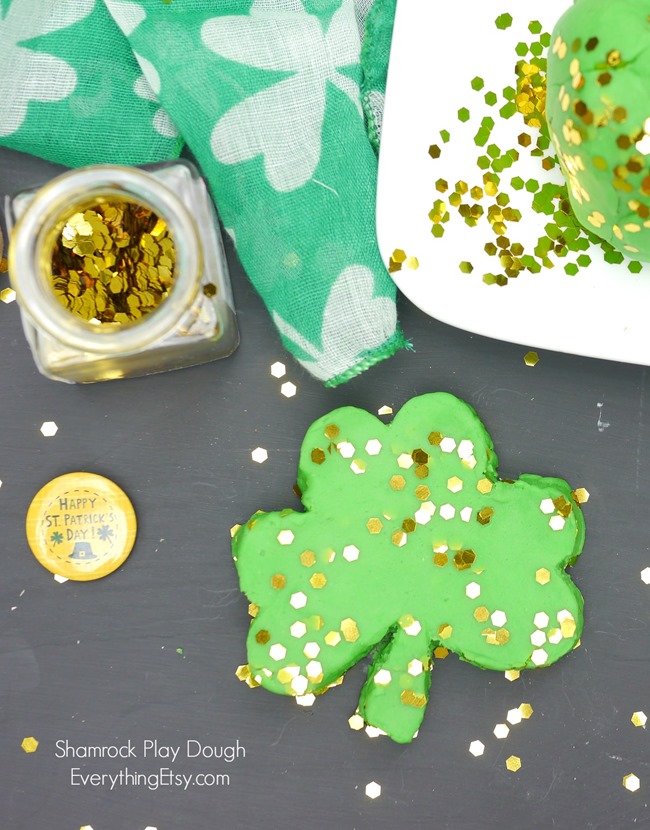 St. Patrick’s Day DIY Shamrock Play Dough - EverythingEtsy.com