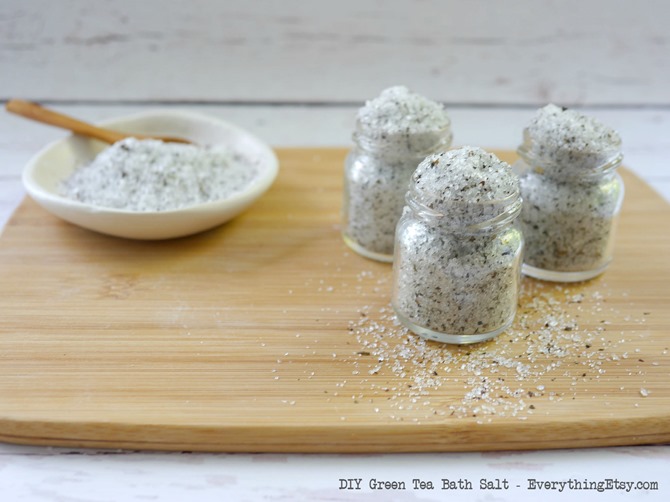 DIY Green Tea Bath Salt–{DIY Gifts} - EverythingEtsy.com