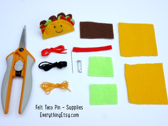 Felt Taco Pins Tutorial {Felt Flair Goodness} - EverythingEtsy.com