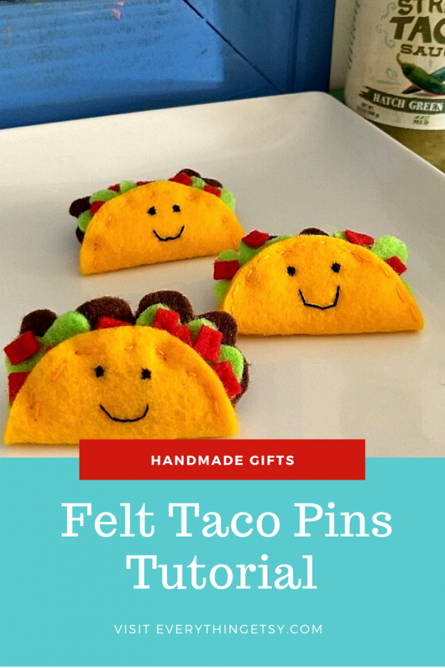 Felt Taco Pins Tutorial {Felt Flair Goodness} - EverythingEtsy.com
