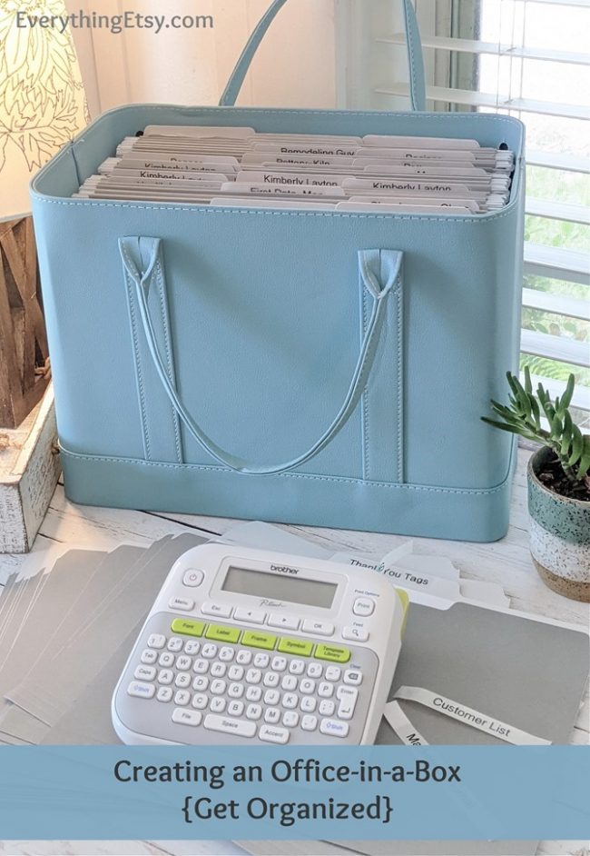 Creating an Office-in-a-Box {Get Organized} - EverythingEtsy.com
