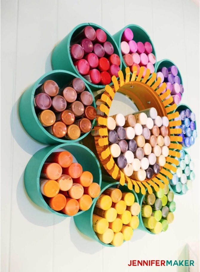 Colorful Craft Room Organization {Oh Happy Day} - EverythingEtsy.com